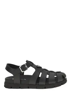 Prada Rubber Cage Sandals - Black