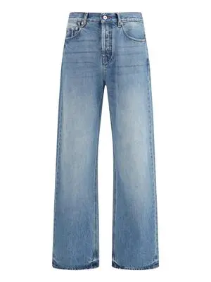 Jacquemus Wide-leg Faded Indigo Denim Jeans - Blue