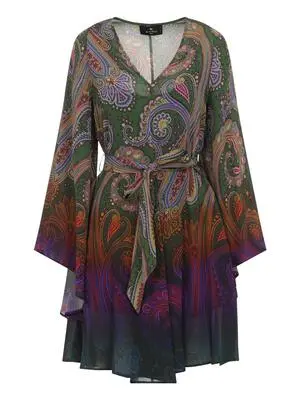 Etro ETRO Mini Dress With Paisley Print Blue