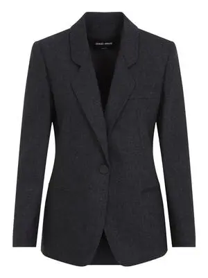 Giorgio Armani Single-breasted Wool Blazer - Multicolor