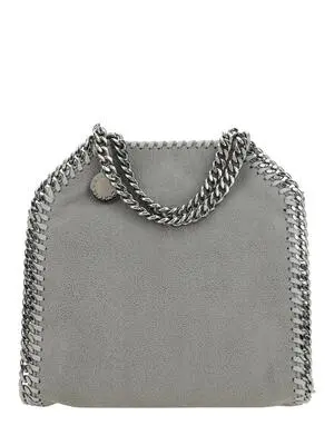 Stella McCartney Tiny Shaggy Handbag With Chain Trim - Gray
