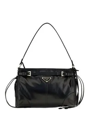 Prada Small Bonnie Handbag In Leather - Black