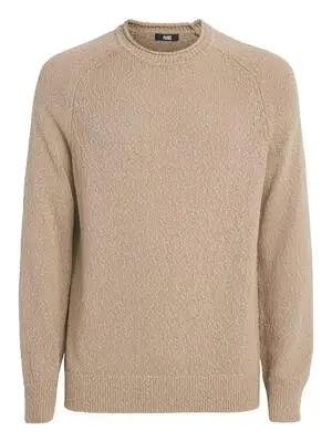 Paige Cotton Bouclé Crew Neck Sweater - Beige