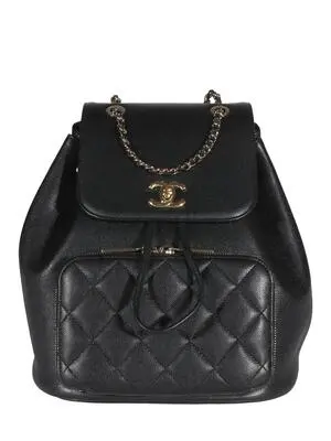 CHANEL Chanel Quilted Caviar Business Affinity Backpack