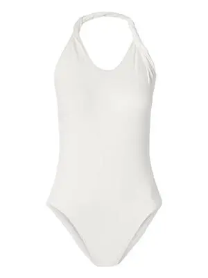 Tove Enya Twisted Halterneck Bodysuit In Stretch Jersey - White