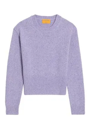 Guest In Residence Alina Mélange Cashmere And Silk-blend Sweater - Lavender