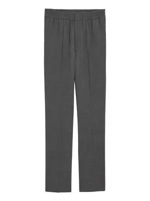 AMI Paris Grey Wool Trousers - Carbon Grey