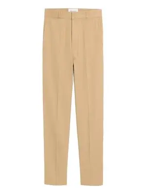 AMI Paris Beige Cotton Trousers - Mastic Beige