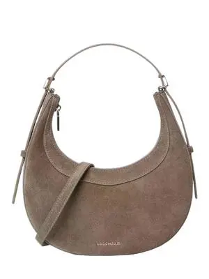 COCCINELLE Mini Whisper Suede Crescent Tote Bag - Brown