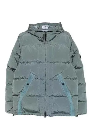 Stone Island Padded Hooded Jacket - Blue