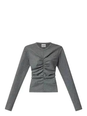 MARANT ETOILE Ruched Long-sleeve Top - Grey