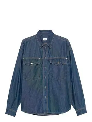 Versace Logo-embroidered Shirt - Blue