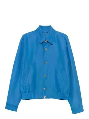 Versace Logo Button Blouson Jacket - Blue