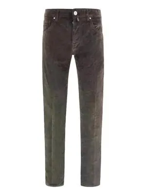 Jacob Cohen Scott Slim-fit Corduroy Trousers - Brown