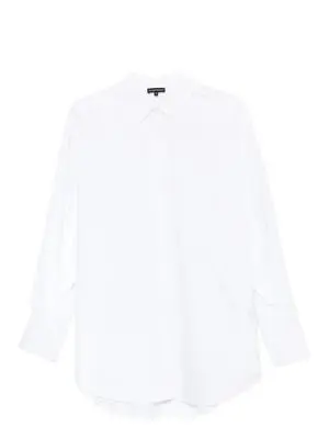 Emporio Armani Button-up Curved-hem Shirt - White