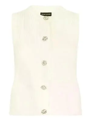 IZAAK AZANEI Izaak Azanei Ribbed-Knit Cotton Gilet