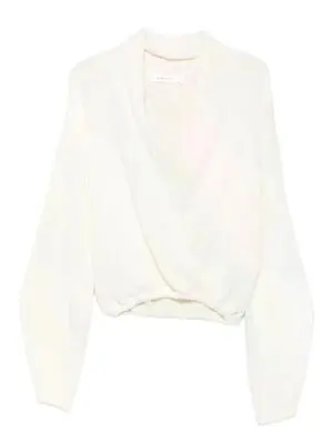 AYA MUSE Kena Wrap Sweater - White