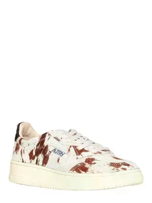 AUTRY Animalier Print Calf Hair Sneakers - Neutrals