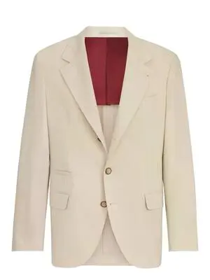 BRUNELLO CUCINELLI Cotton And Virgin Wool Gabardine Deconstructed Blazer