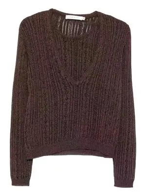 AYA MUSE Zula Double-layer Sweater - Brown
