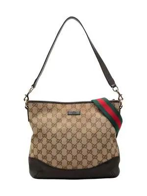 Gucci Gg Canvas Web Crossbody Bag - Neutrals