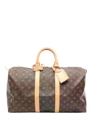 LOUIS VUITTON Monogram Keepall 45 Travel Bag - Brown