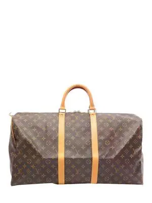 LOUIS VUITTON 1996 Monogram Keepall 55 Travel Bag - Brown