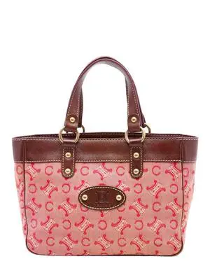 Celine Macadam Canvas Handbag - Red