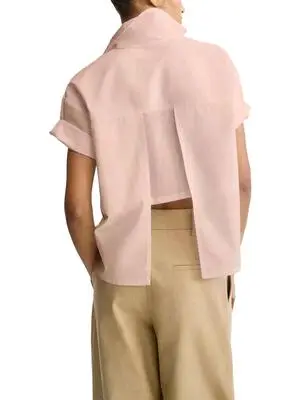ARLO MOTT Cotton Split-back Shirt - Pink