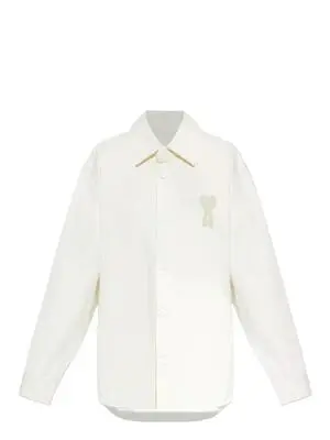 AMI AMI Paris Ami De Coeur Logo Patch Denim Shirt