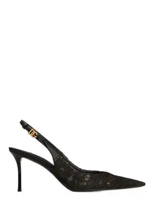 Dolce & Gabbana Lace Slingback Pumps - Black