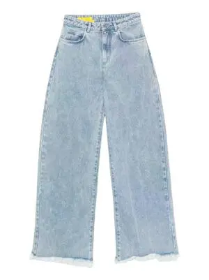 MARQUES' ALMEIDA Raw Edge Wide Leg Jeans - Blue