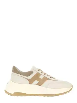 Hogan Beige Leather Sneakers - Neutrals