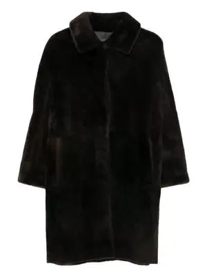 MANZONI 24 Shearling Reversible Coat - Brown
