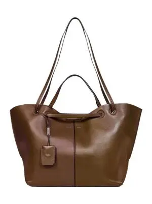 Max Mara Double Nappa Leather Shopper Bag - Brown