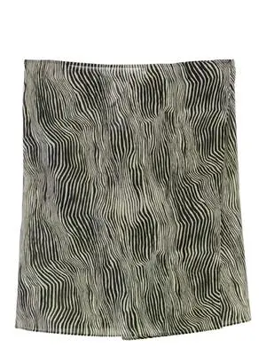 ST. AGNI Savannah Zebra-pattern Wrap Mini Skirt - Neutrals