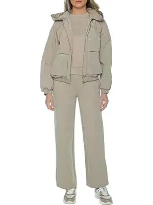 Armani Exchange Hooded Jacket With Flap Pockets - Neutrals