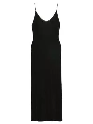 Saint Laurent Chain-link Strap Backless Maxi Dress - Black