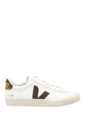 VEJA Campo Animal-print Logo-patch Sneakers - White