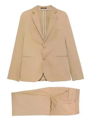 Emporio Armani Notched-lapels Single-breasted Suit - Brown