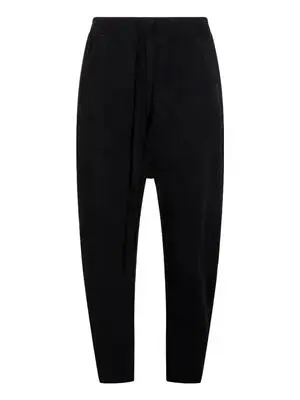 THOM KROM Drawstring-fastening Dropped-crotch Trousers - Black
