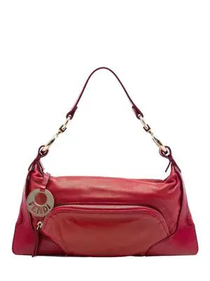 Fendi Leather Shoulder Bag - Red