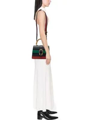 Gucci Leather Bamboo Dionysus Web Satchel - Blue