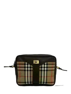 Burberry Haymarket Check Canvas Crossbody Bag - Neutrals