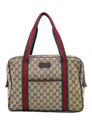 Gucci Gg Canvas Web Business Bag - Neutrals