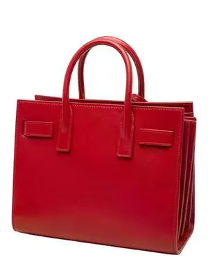 Saint Laurent Nano Sac De Jour Satchel - Red