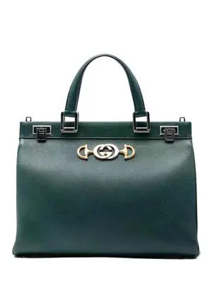 Gucci Zumi Top Handle Bag Satchel - Green
