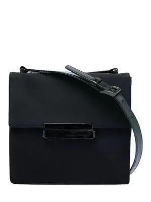 Prada Tessuto Flap Crossbody Bag - Black