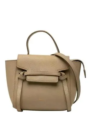 Celine Grained Calfskin Belt Bag Satchel - Neutrals
