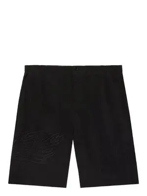 Off-White Handstyle Logo Organza Bowling Shorts - Black